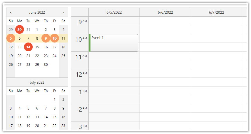 Vue Date Picker Navigator Daypilot Documentation Scheduling Components For Javascript